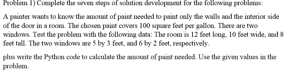 Solved Problem 1) Complete the seven steps of solution | Chegg.com