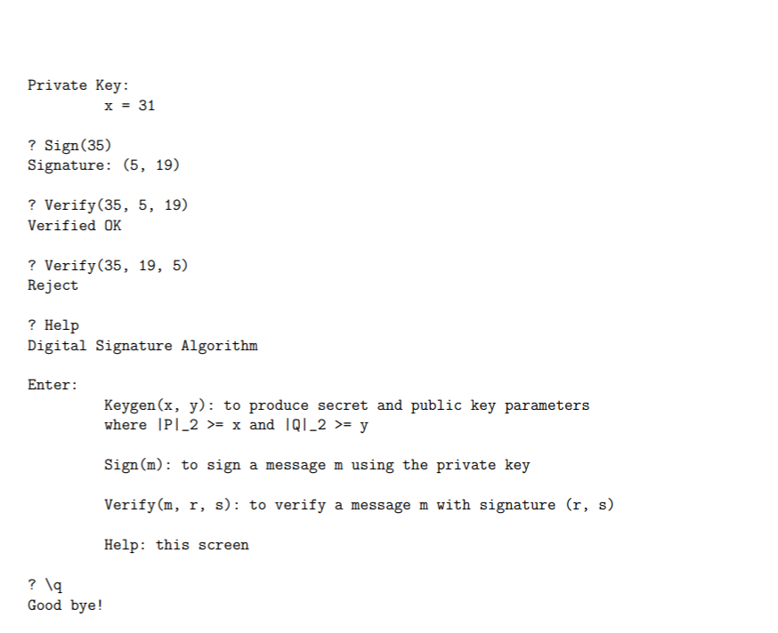 1 Task 1. Digital Signature Algorithm - DSA (7 marks) | Chegg.com