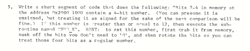 Solved 3. Write a short segment of code that does the | Chegg.com
