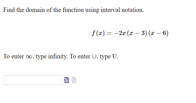 Solved Find the domain of the function using interval | Chegg.com