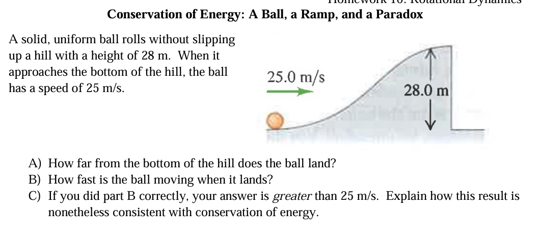 Solved Conservation of Energy: A Ball, a Ramp, and a | Chegg.com