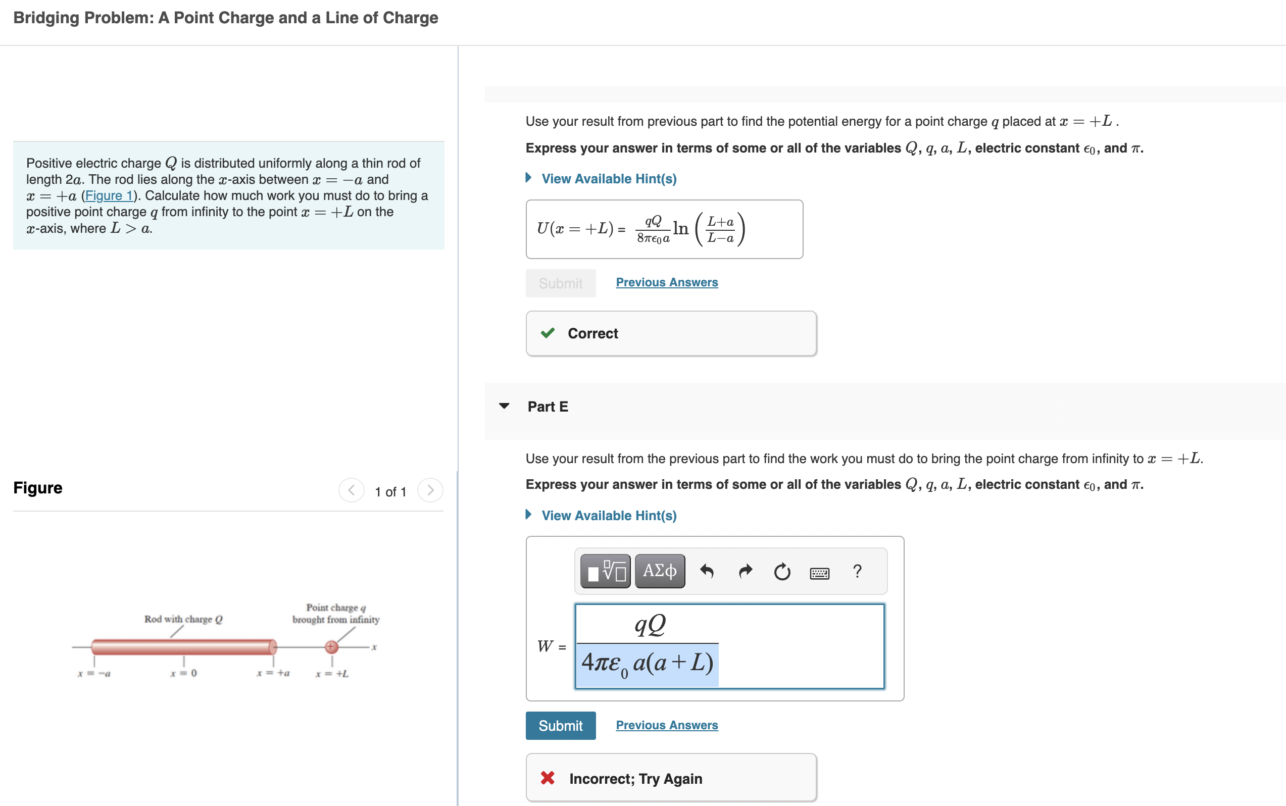 Solved Part EPositive electric charge Q ﻿is distributed | Chegg.com