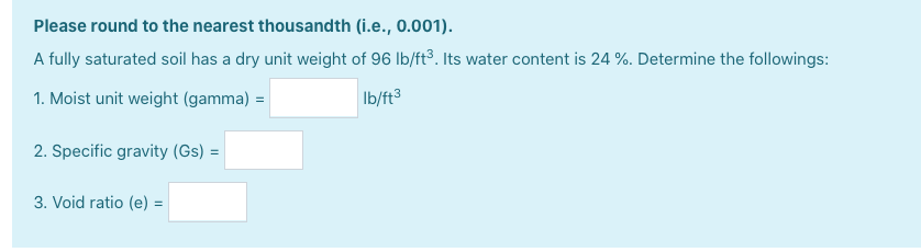 Solved Please round to the nearest thousandth (i.e., 0.001). | Chegg.com