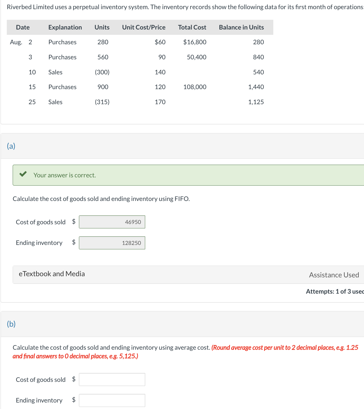 Solved Calculate the cost of goods sold and ending inventory | Chegg.com