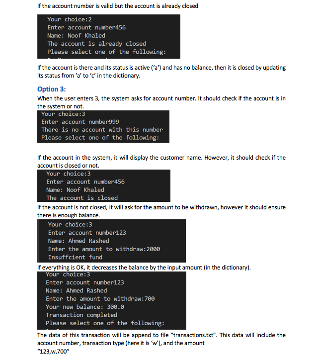 Solved Assume you are required to develop a banking system | Chegg.com