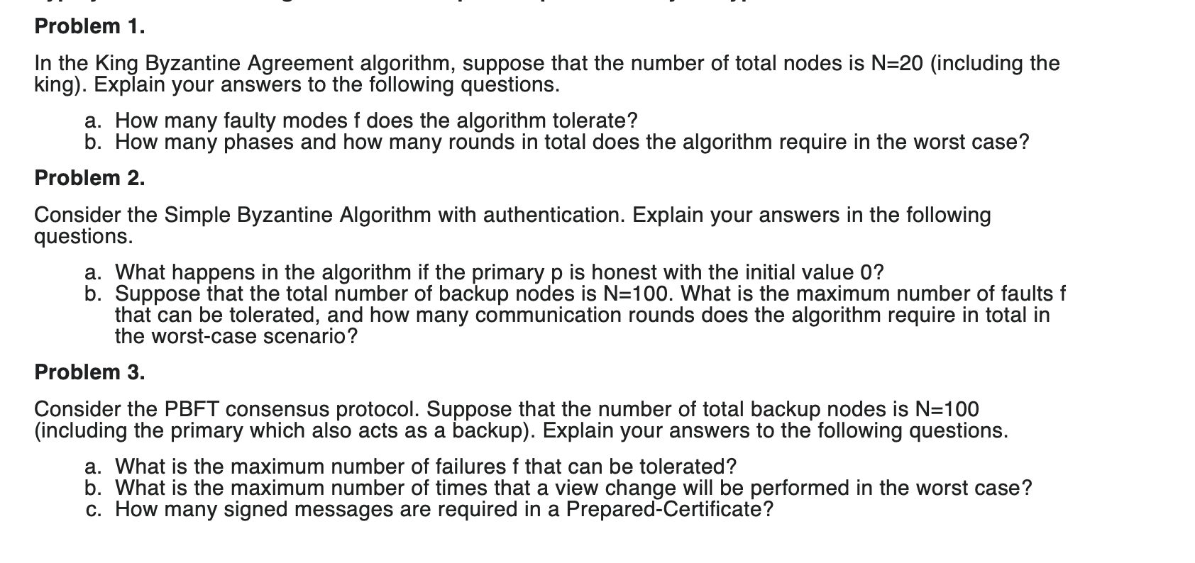 Solved Problem 1. In the King Byzantine Agreement algorithm, | Chegg.com