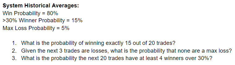 Solved System Historical Averages: Win Probability = 80% | Chegg.com