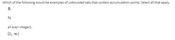 Solved Which of the following would be examples of unbounded | Chegg.com