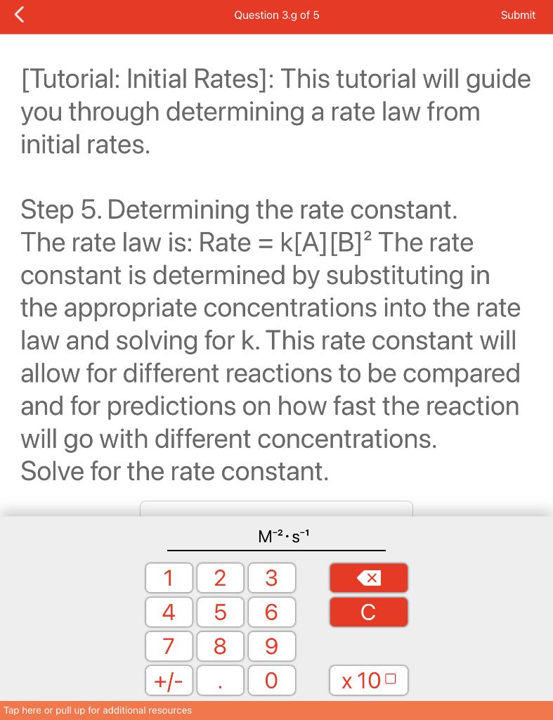 Solved [Tutorial: Initial Rates]: This tutorial will guide | Chegg.com