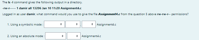 Solved The Is -I command gives the following output in a | Chegg.com