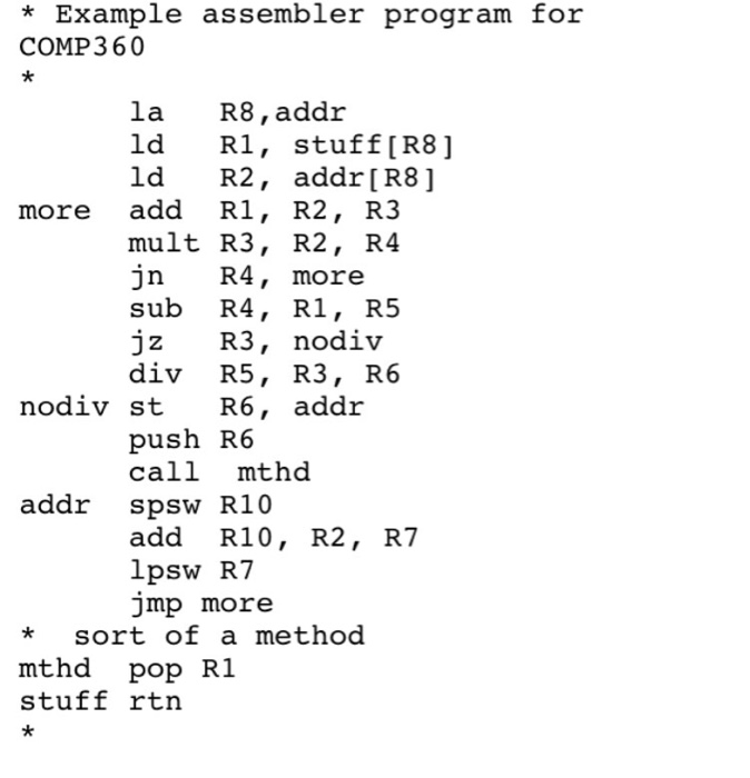 Solved Comp360 Assembler Write An Assembler That Reads The