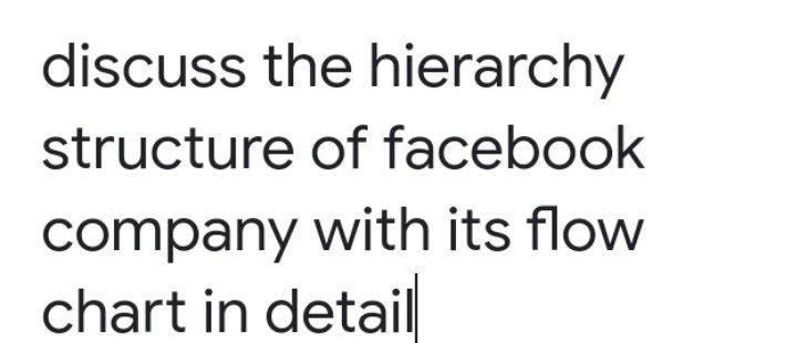 Solved discuss the hierarchy structure of facebook company | Chegg.com