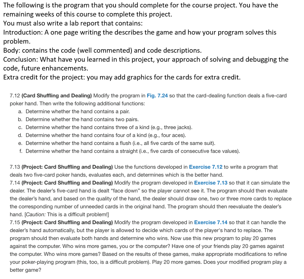 Solved The Following Is The Program That You Should Complete