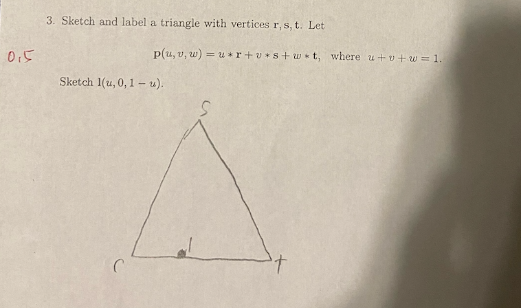 3. Sketch and label a triangle with vertices r, s, t. | Chegg.com