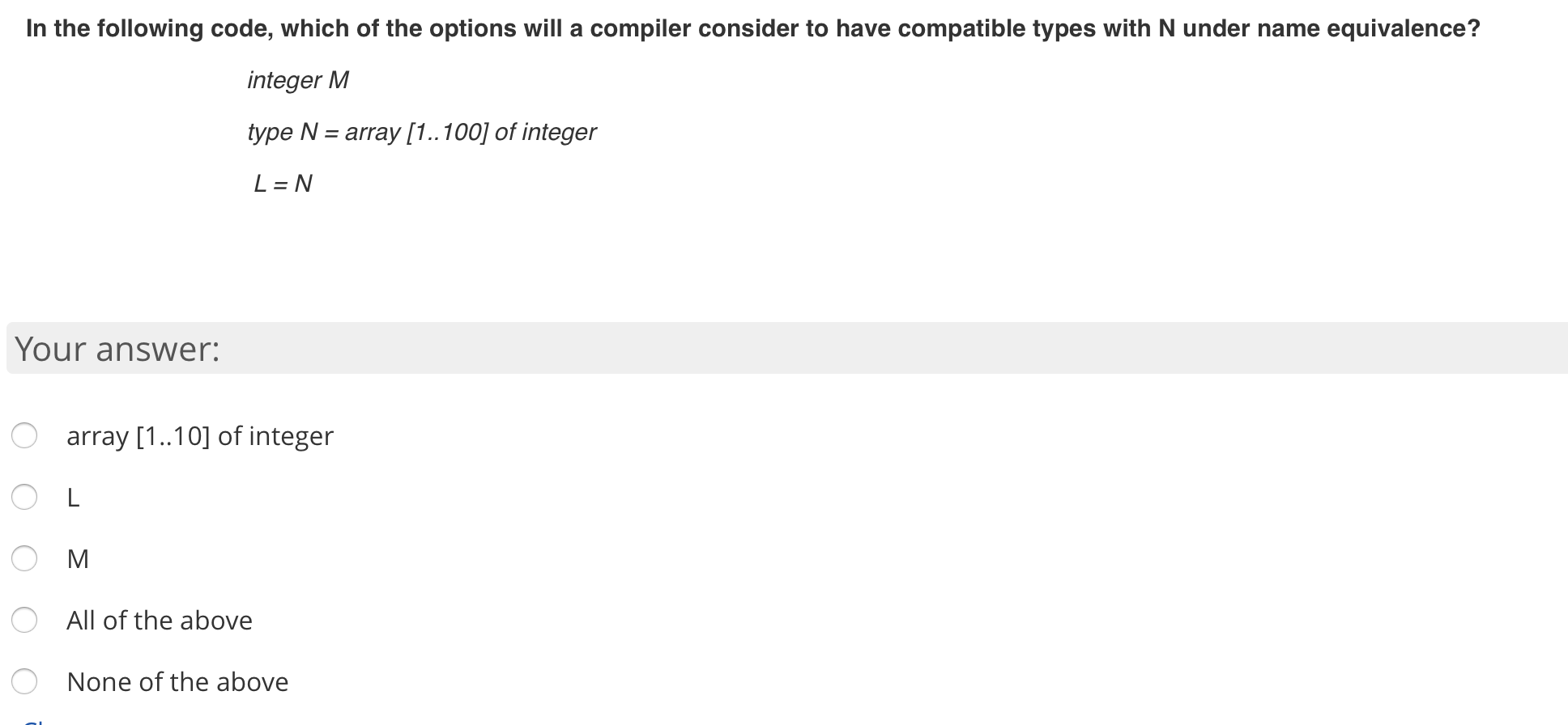 Solved In the following code, which of the options will a | Chegg.com