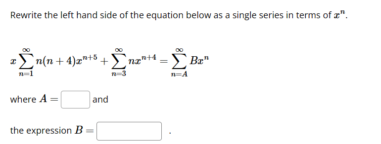 Solved Rewrite the left hand side of the equation below as a | Chegg.com