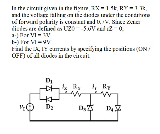 Solved In the circuit given in the figure, RX = 1.5k, RY = | Chegg.com