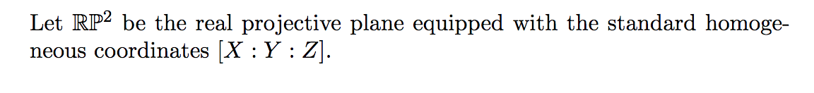 Solved Let RP2 be the real projective plane equipped with | Chegg.com
