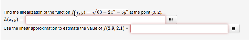 Solved Find the linearization of the function | Chegg.com