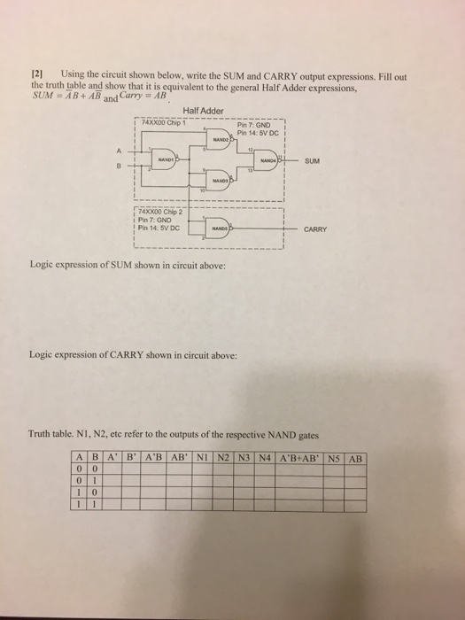 Solved ECE 204 Pre-Lab 09 Basic Logic Gates Prove DeMorgan's | Chegg.com