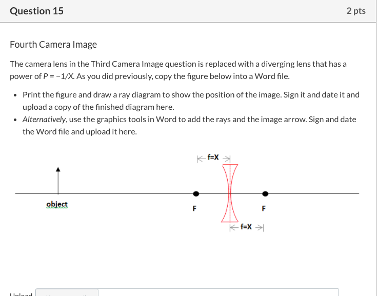 Solved 16. What is the object vergence for the Fourth Camera | Chegg.com