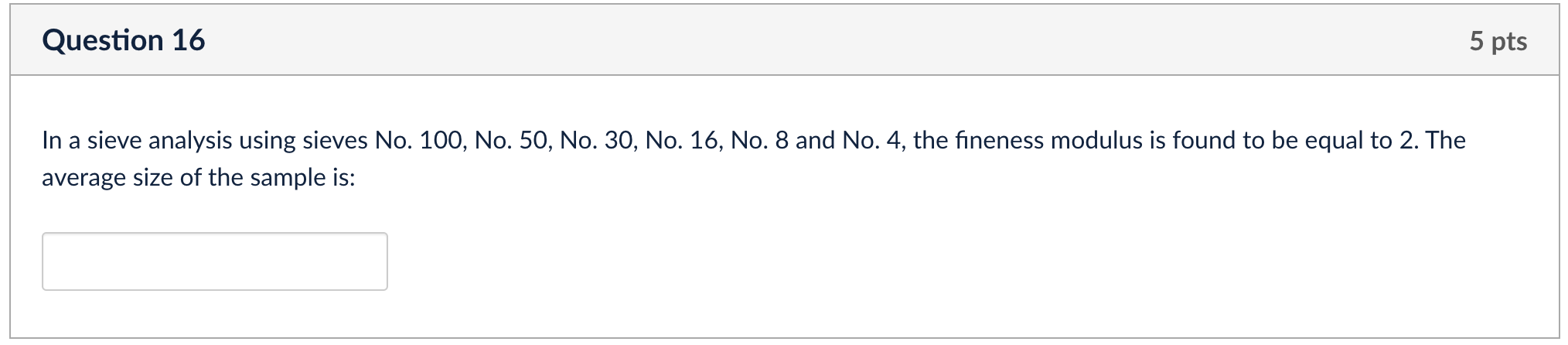 Solved In a sieve analysis using sieves No. 100 , No. 50 , | Chegg.com