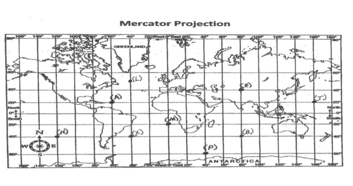 Mercator Projection With Latitude And Longitude