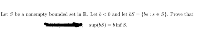 Solved Let S be a nonempty bounded set in R. Let b