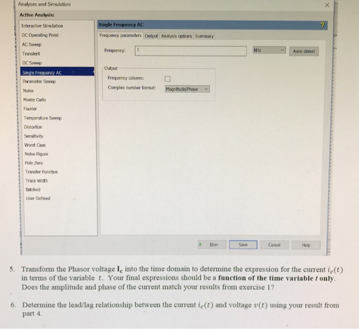 Solved Exercise 2: AC Circuit Phasor Domain We will now | Chegg.com