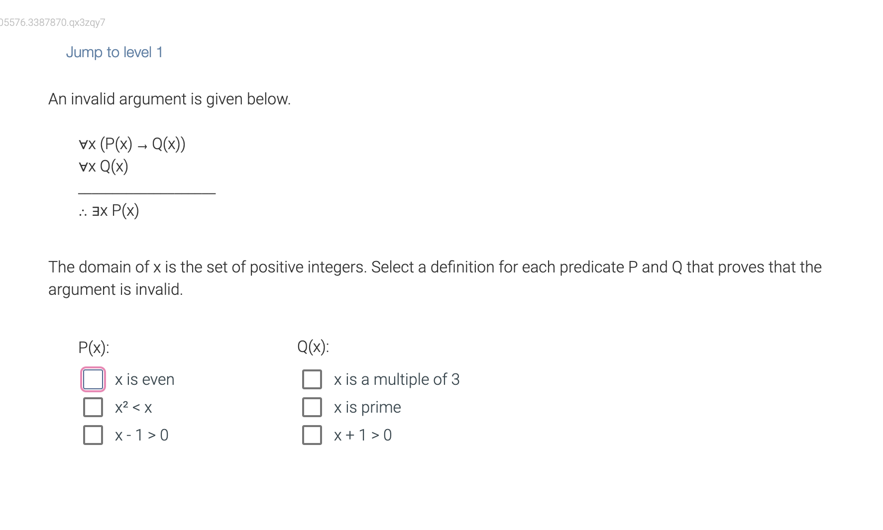 Solved An invalid argument is given below. | Chegg.com