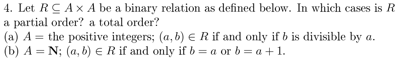 Solved 4. Let R⊆A×A be a binary relation as defined below. | Chegg.com