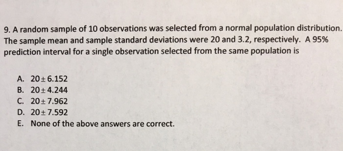 Solved A random sample of 10 observations was selected from | Chegg.com