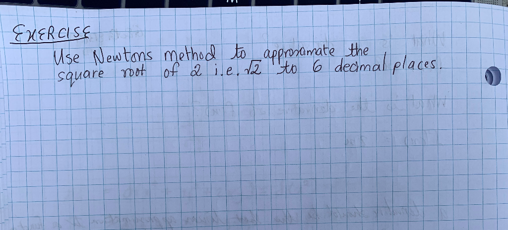 Solved Exercise Use Newtons Method To Approximate The