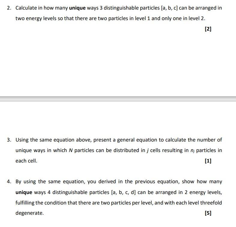 Solved 2. Calculate in how many unique ways 3 | Chegg.com