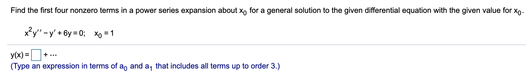 Solved Find at least the first four nonzero terms in a power | Chegg.com