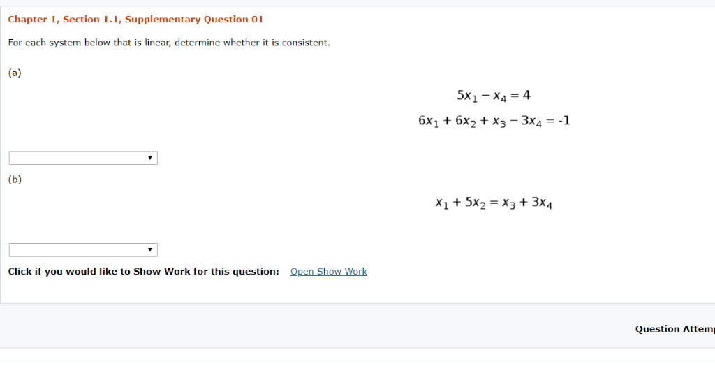 Solved For Each System Below That Is Linear Determine 