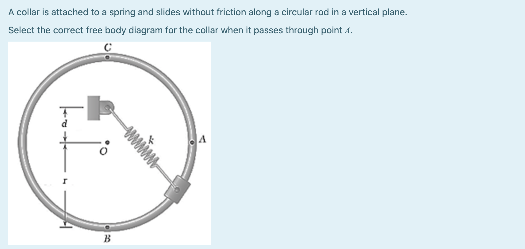 Solved A collar is attached to a spring and slides without | Chegg.com
