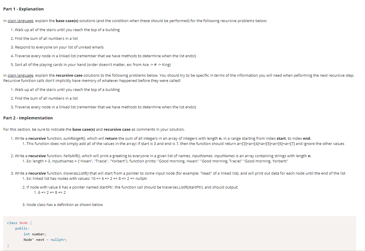 Solved I need this in C++, please elaborate on your answer | Chegg.com