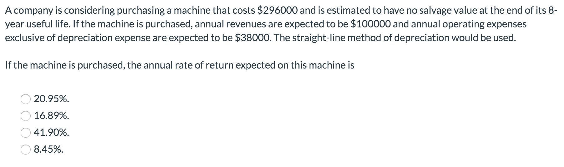 Solved A company is considering purchasing a machine that | Chegg.com