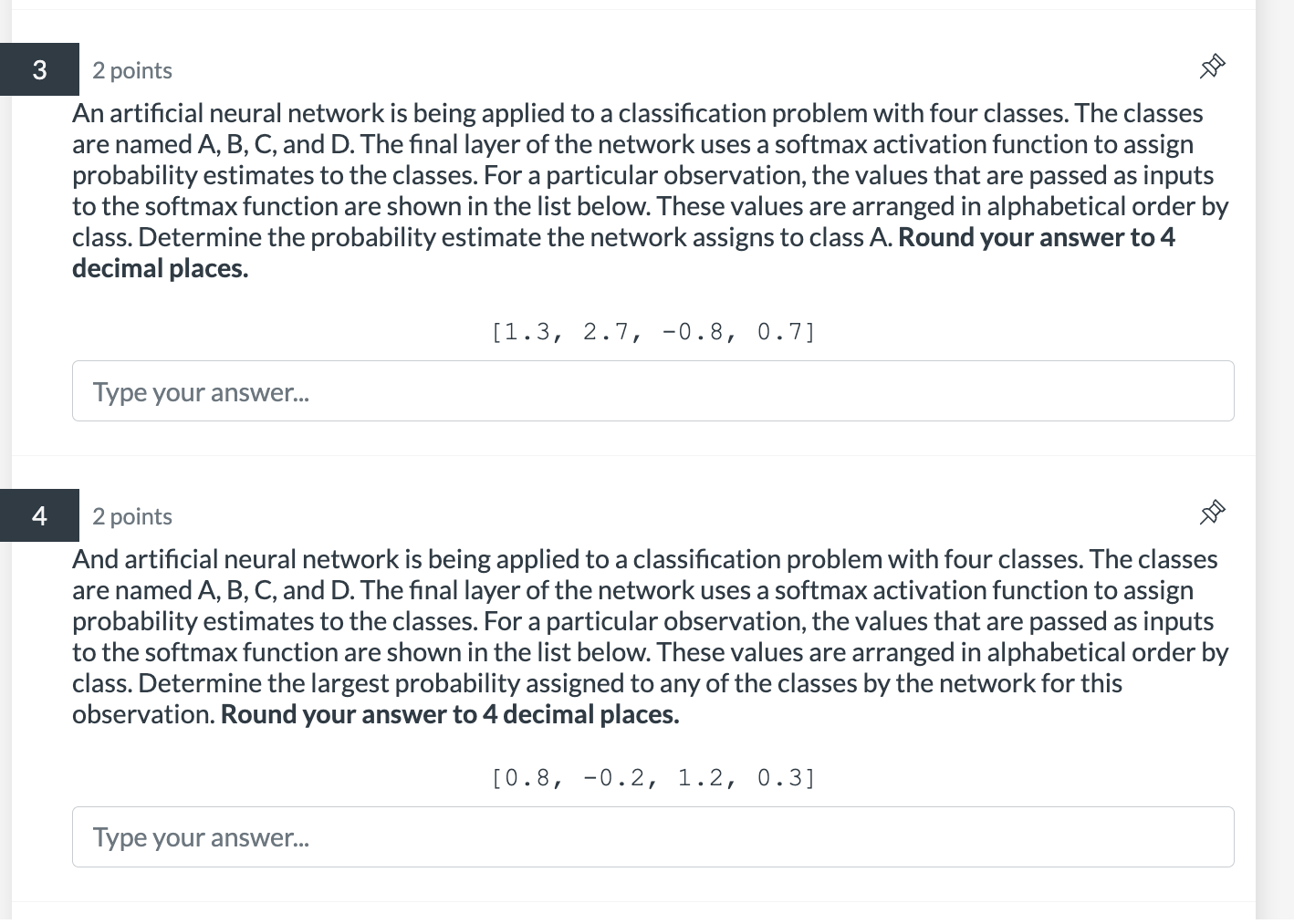 Solved An artificial neuron is displayed below. The neuron | Chegg.com