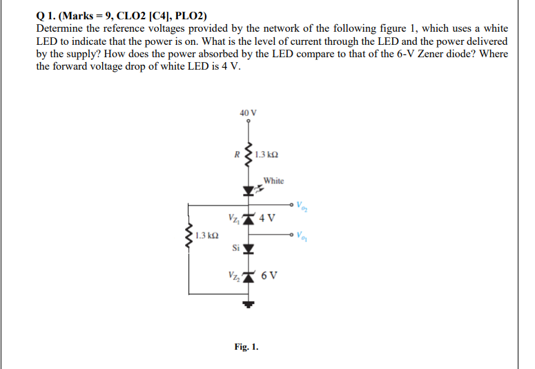 Solved Q1. (Marks = 9, CLO2 [C4], PLO2) Determine the | Chegg.com