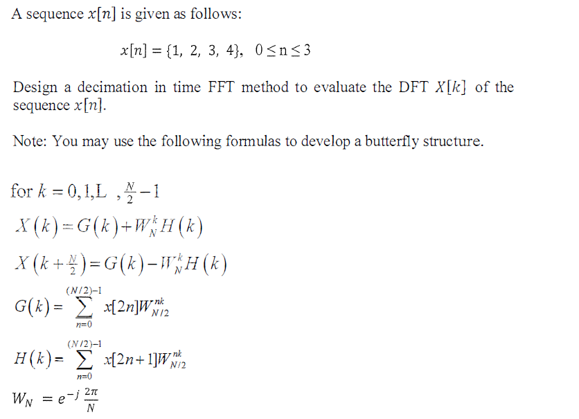 Solved A sequence x[n] is given as follows: | Chegg.com