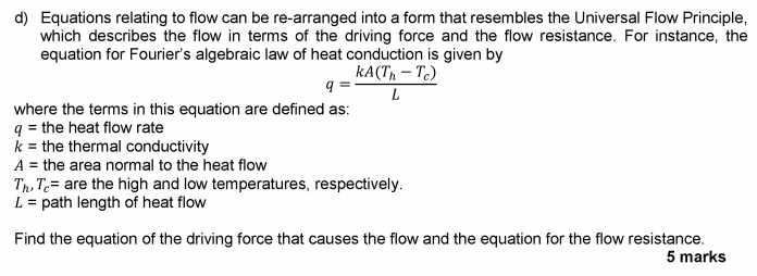 Solved Equations relating to flow can be re-arranged into a | Chegg.com