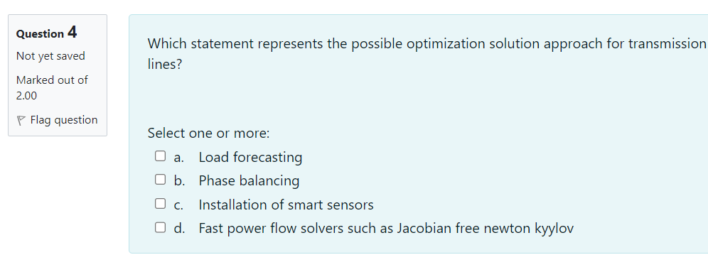 Solved Which statement represents the possible optimization | Chegg.com