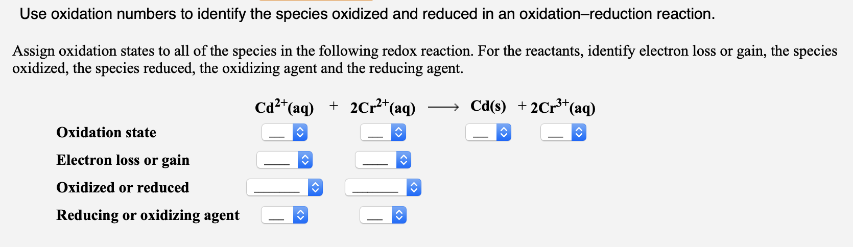 Solved Use oxidation numbers to identify the species | Chegg.com