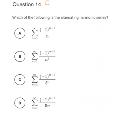 Solved Question 14 Which of the following is the alternating | Chegg.com