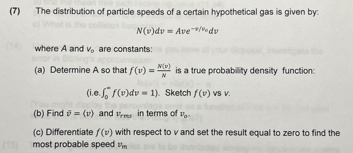 The distribution of particle speeds of a certain | Chegg.com