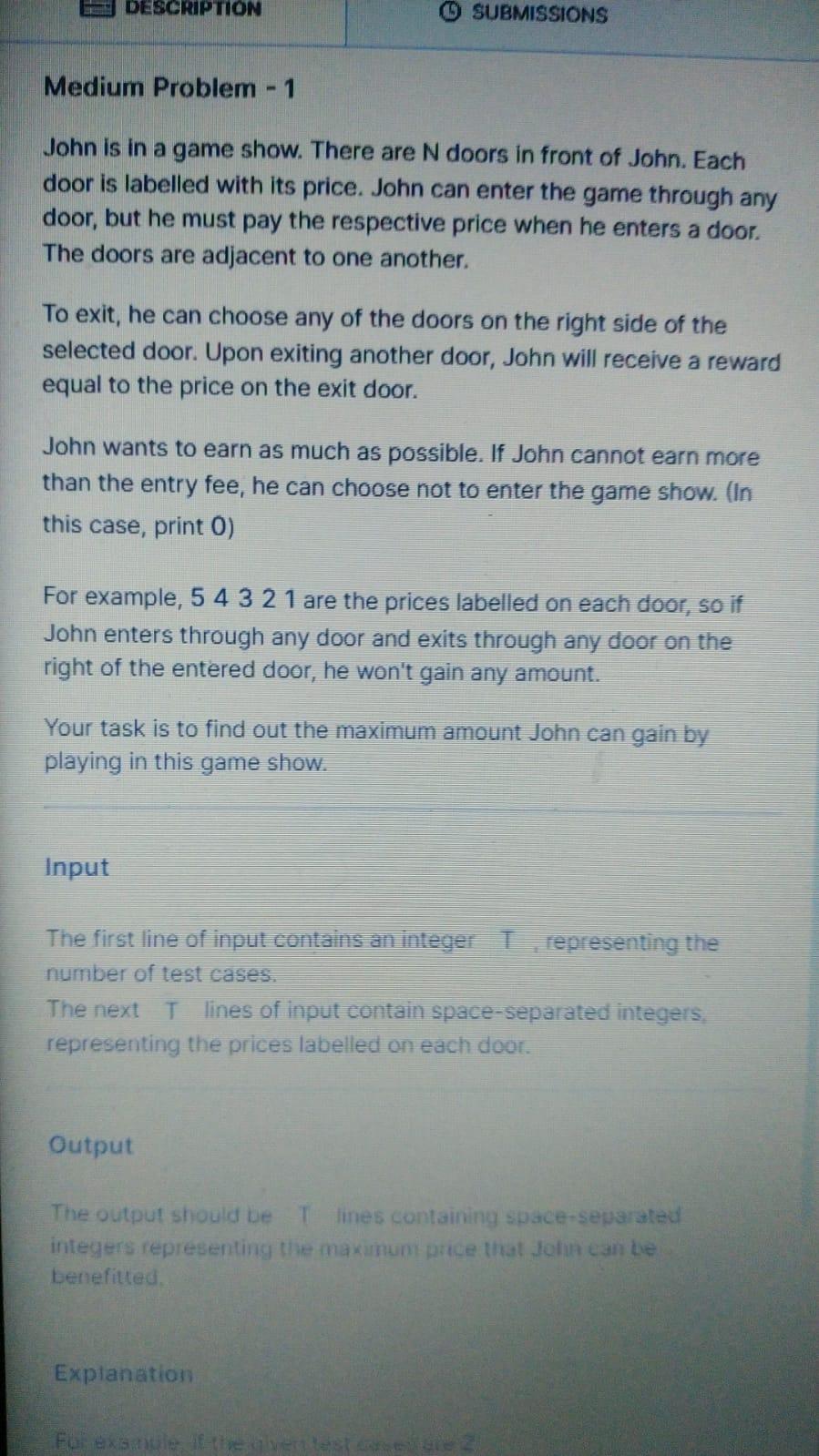 Solved Medium Problem - 1 John is in a game show. There are | Chegg.com