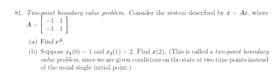 Solved 81. Two-point boundary value problem. Consider the | Chegg.com