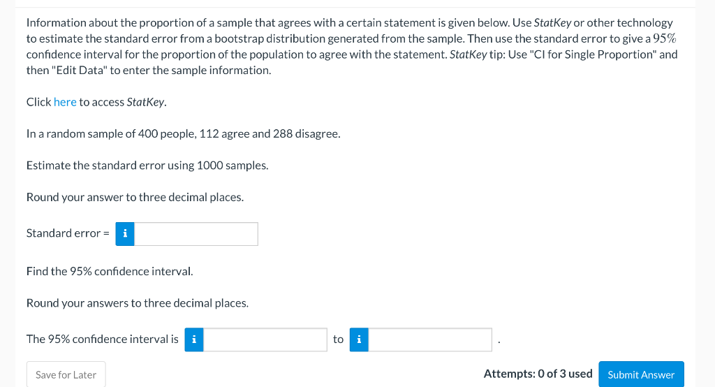 Solved Information about the proportion of a sample that | Chegg.com